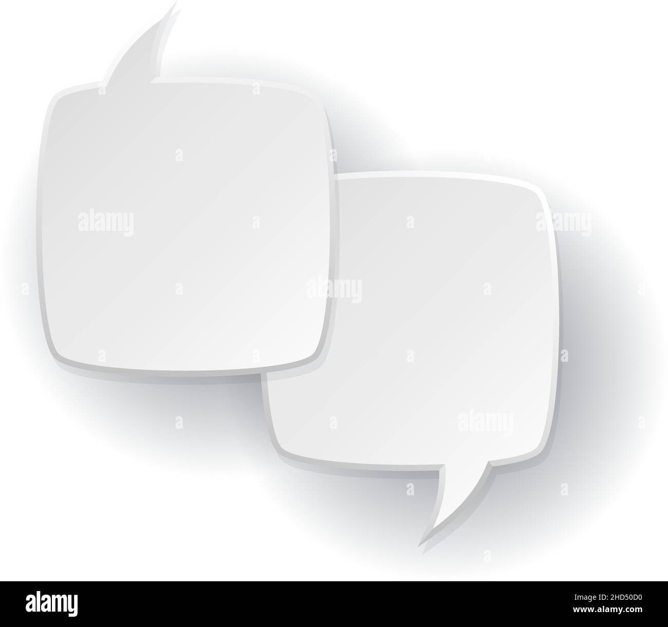 Speech bubbles paper Stock Vector Images - Alamy