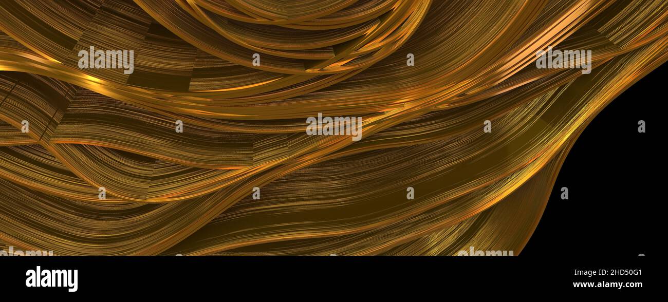 A luxus gold background dynamic flow wave 3d Stock Photo - Alamy