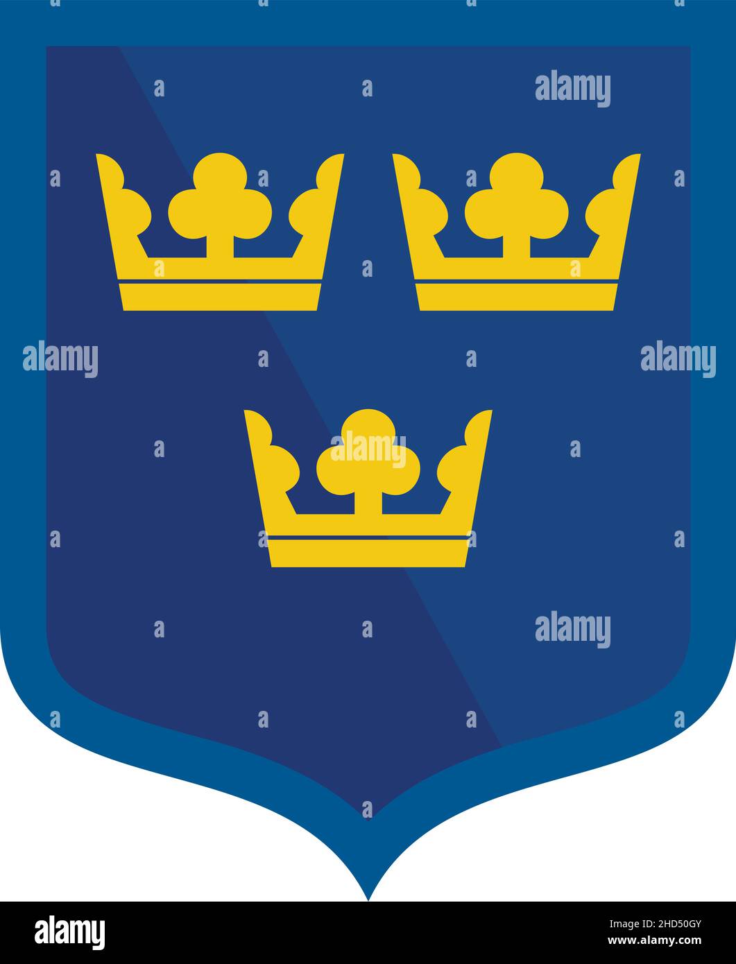 Swedish shield icon. Flat illustration of swedish shield vector icon ...