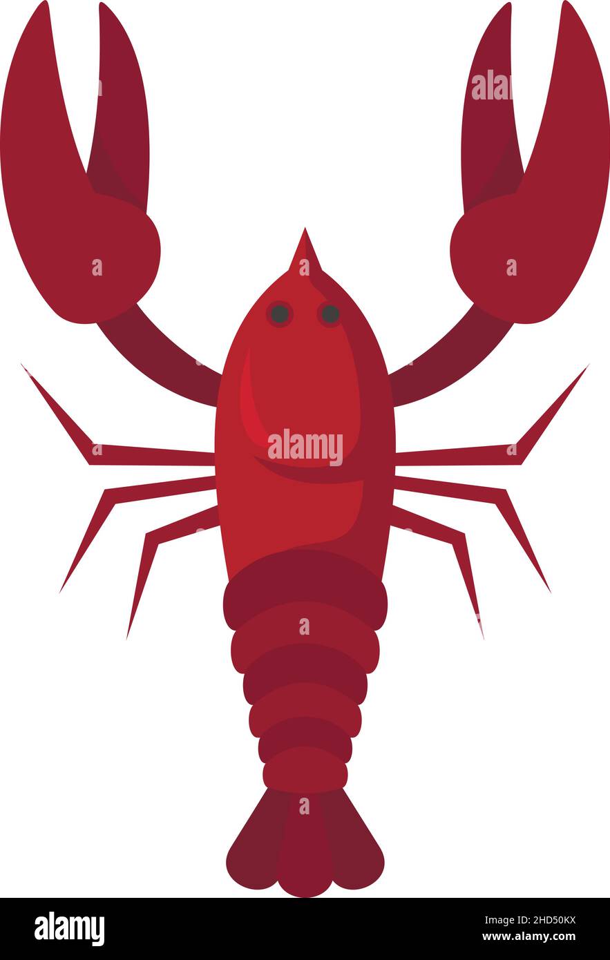 Swedish red crayfish icon. Flat illustration of swedish red crayfish ...