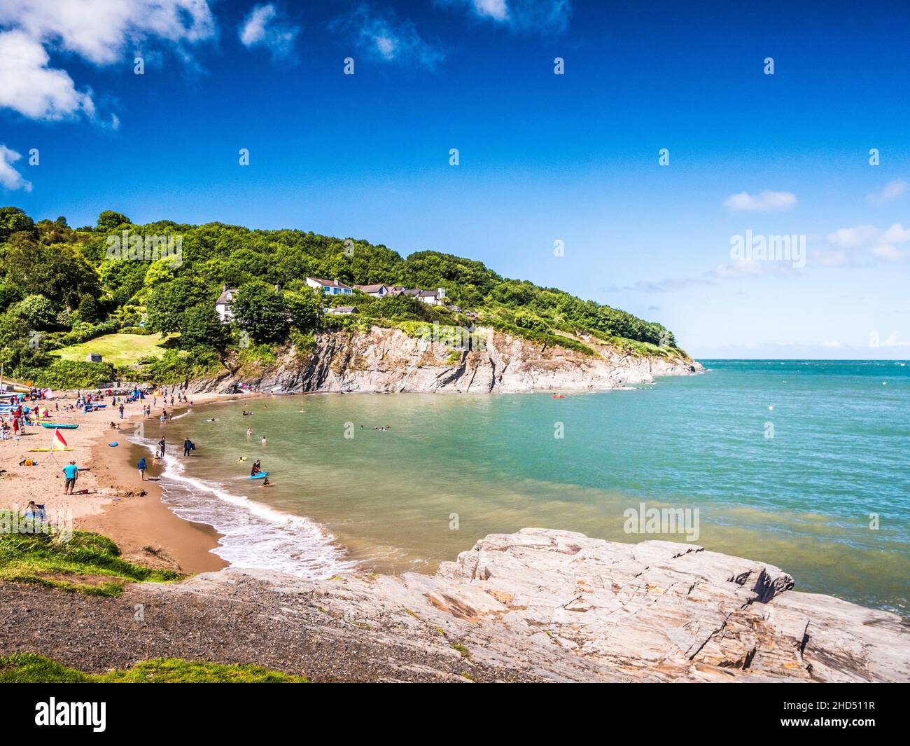 The bay at Aberporth on the Welsh coast in Ceredigion Stock Photo - Alamy