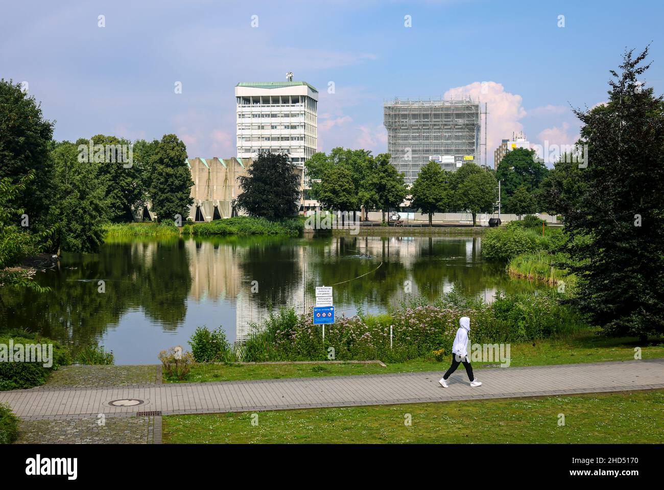 Marl, North Rhine-Westphalia, Germany - city view with city hall and ...