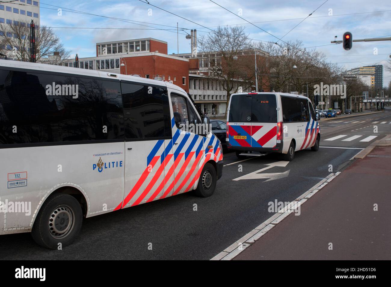Red police vans hi-res stock photography and images - Alamy