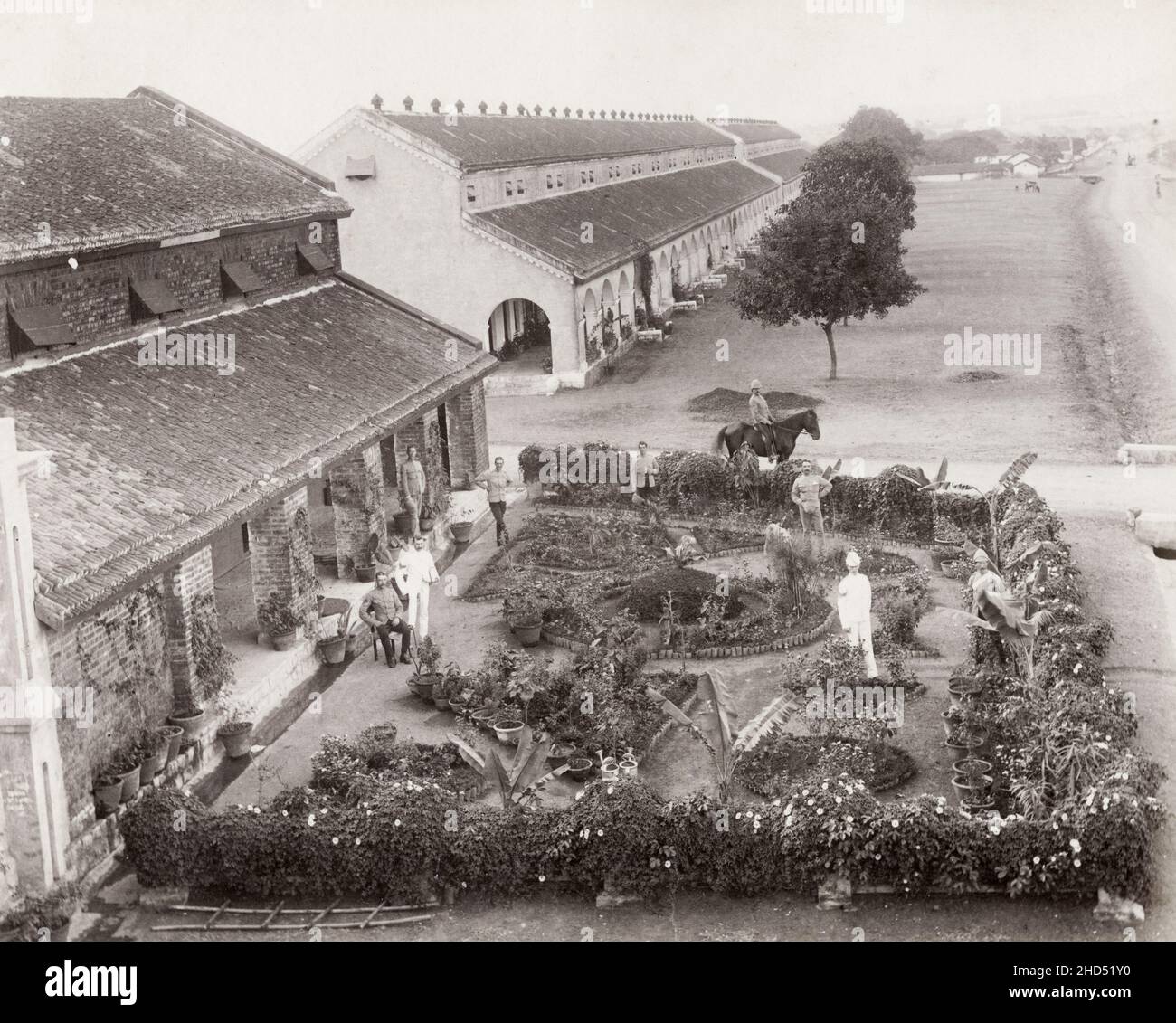 Vintage 19th century photograph: Sergeant's Mess, married quarters ...