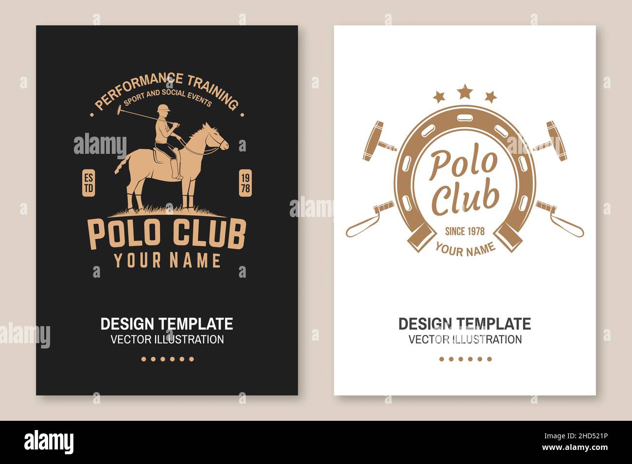 Set of Polo club sport badges, patches, emblems, logos. Vector ...