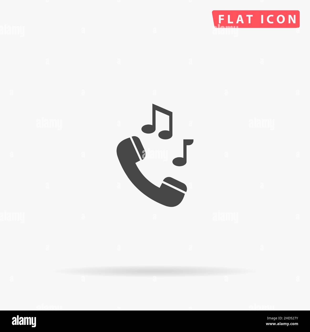 Call Waiting flat vector icon. Hand drawn style design illustrations ...