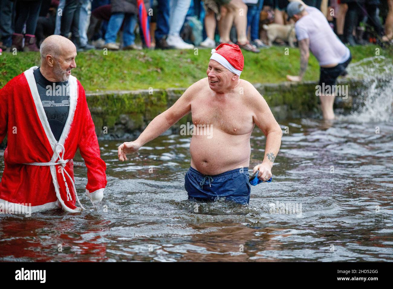 The annual Christmas morning swim at Blackroot Pool, Sutton Park ...