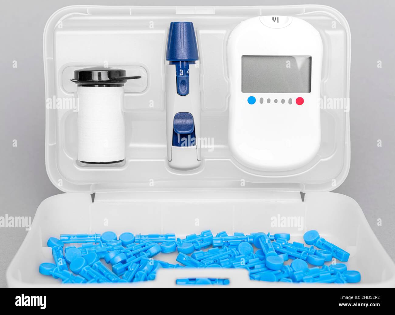 Glucometer, home kit for measuring blood sugar Stock Photo - Alamy