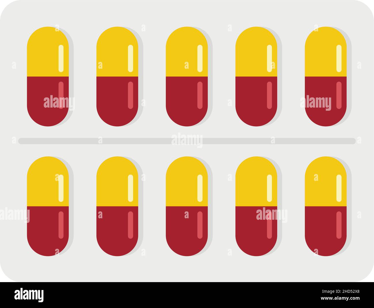 Capsule blister icon. Flat illustration of capsule blister vector icon ...