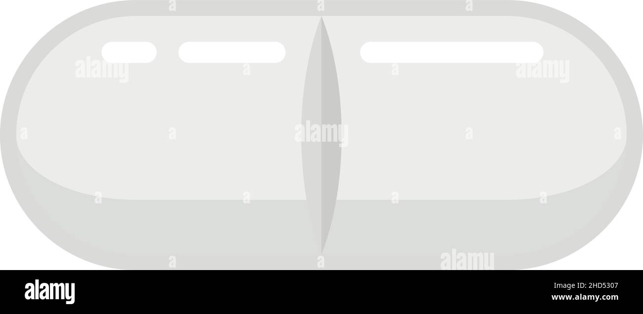 Dose capsule pill icon. Flat illustration of dose capsule pill vector ...