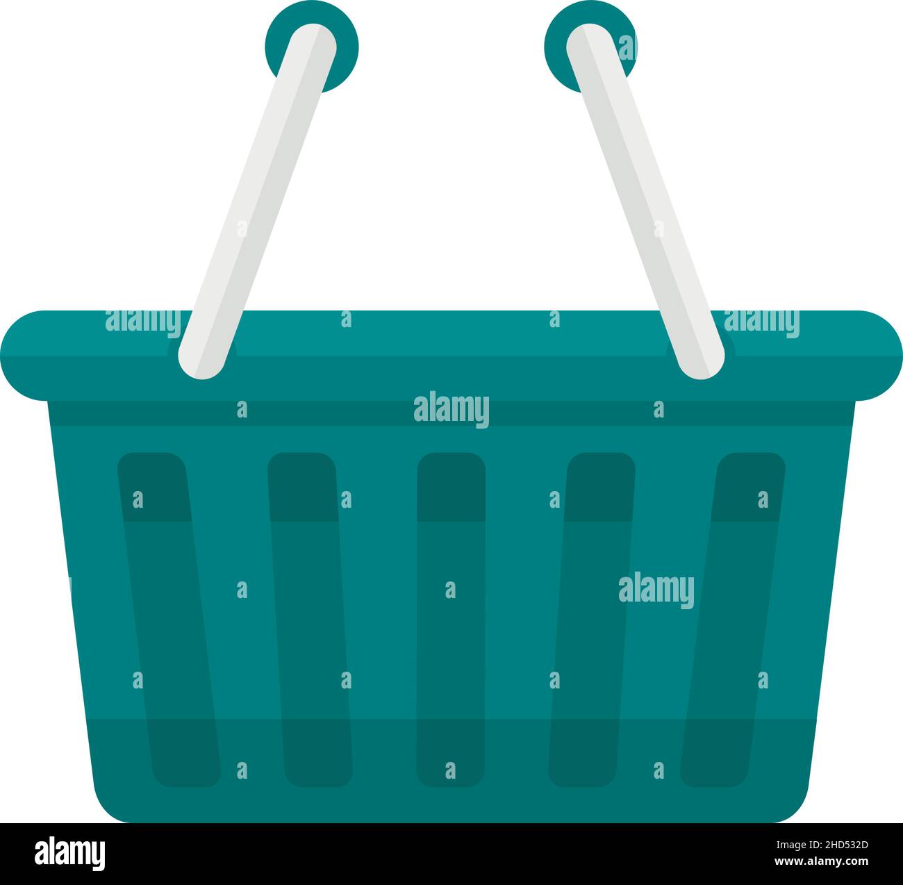 Plastic shop basket icon. Flat illustration of plastic shop basket ...