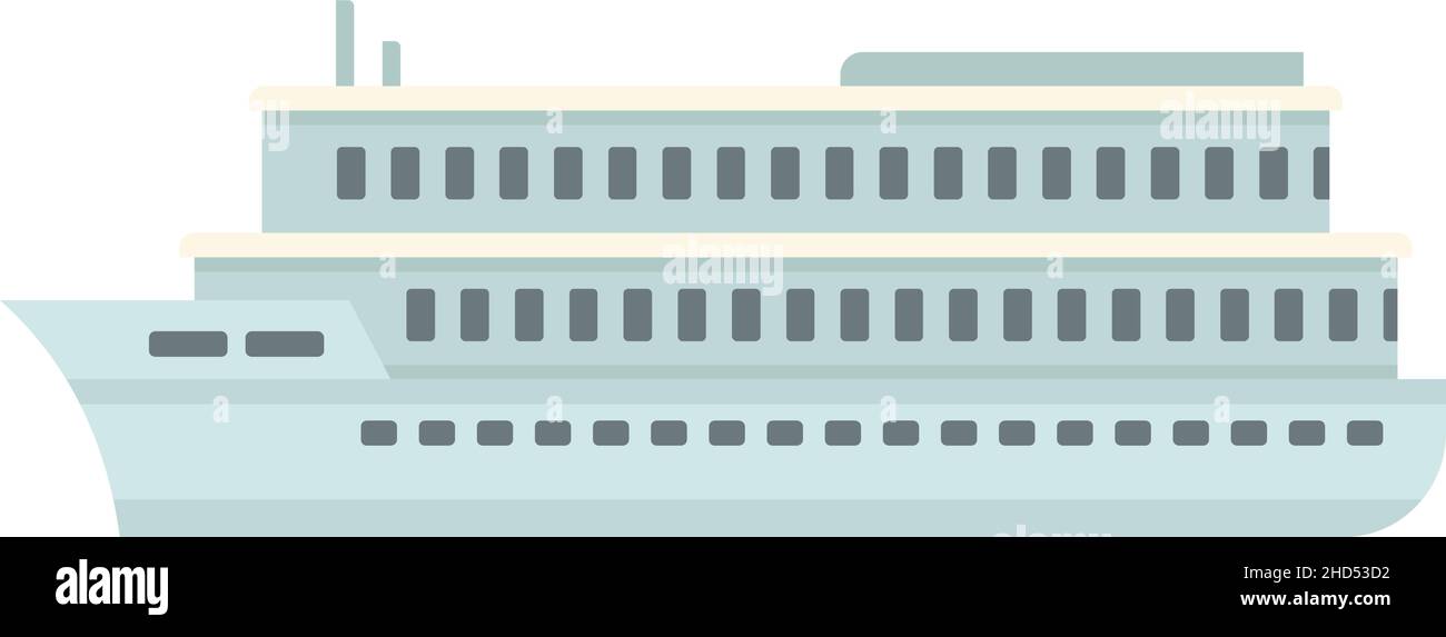 River cruise icon. Flat illustration of river cruise vector icon ...