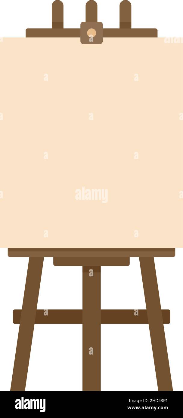 Easel poster icon. Flat illustration of easel poster vector icon ...