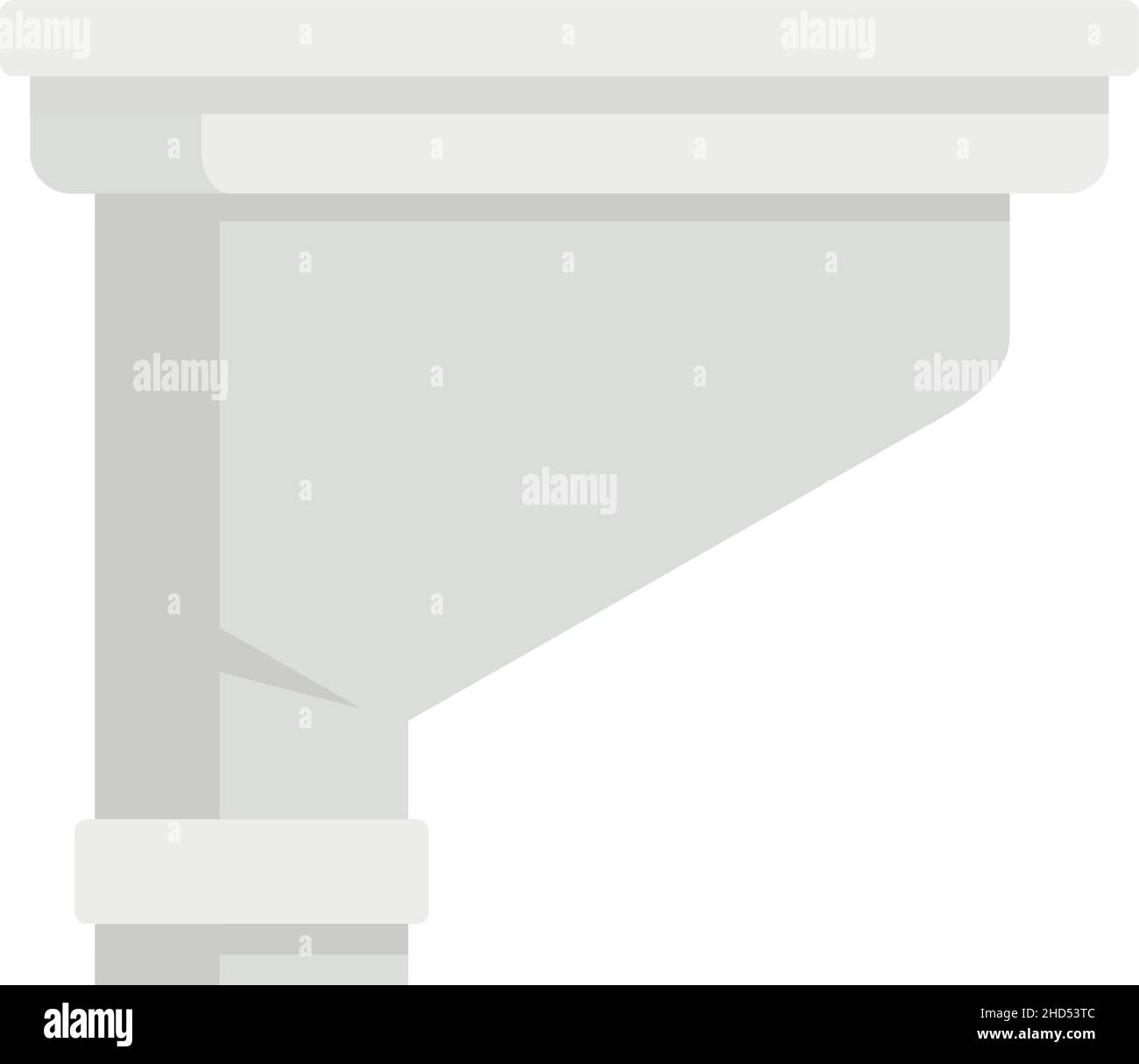 Gutter icon. Flat illustration of gutter vector icon isolated on white ...