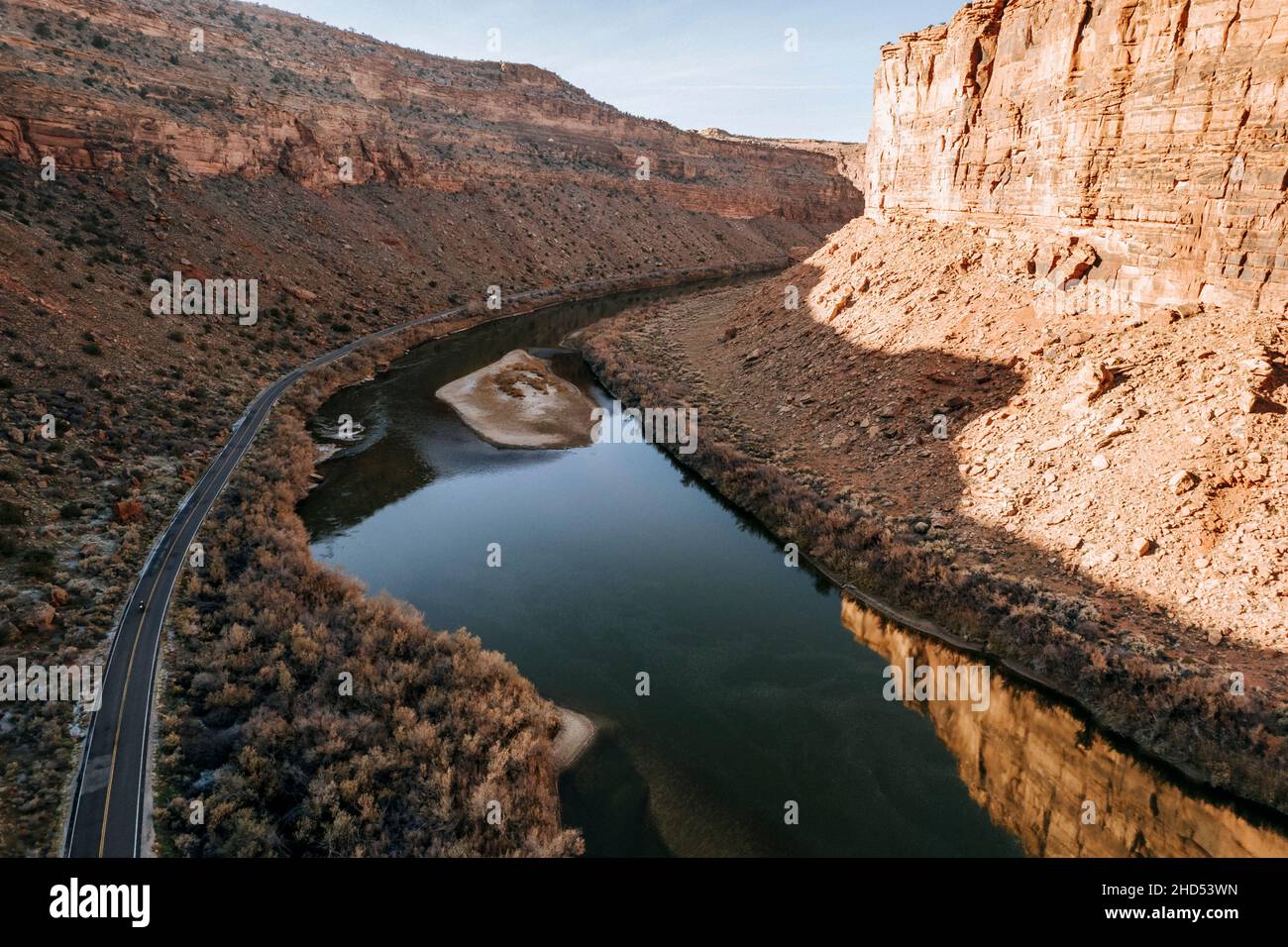 Aerial looking down deep canyon hi-res stock photography and images - Alamy