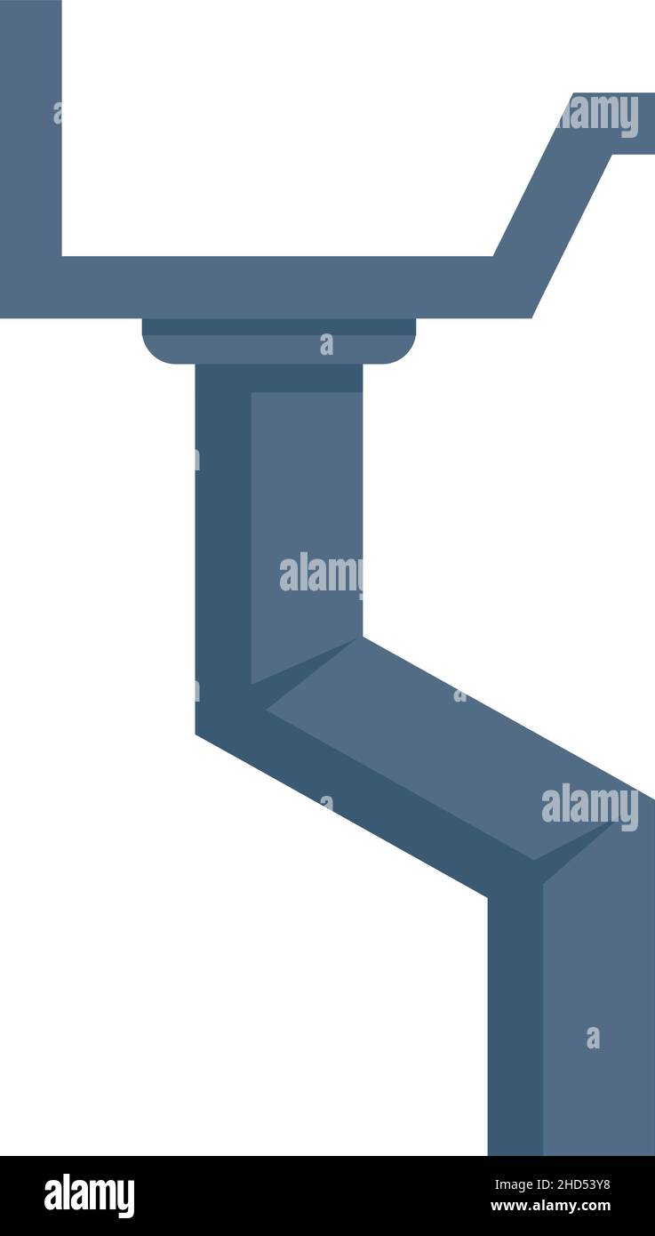 Iron gutter icon. Flat illustration of iron gutter vector icon isolated ...