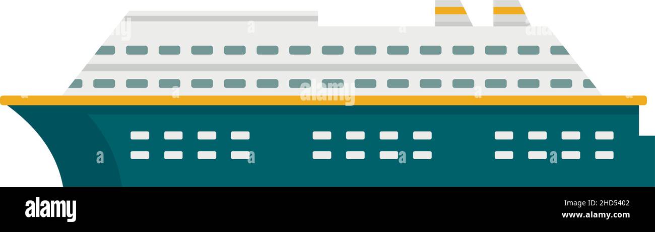 Cruise vessel icon. Flat illustration of cruise vessel vector icon ...