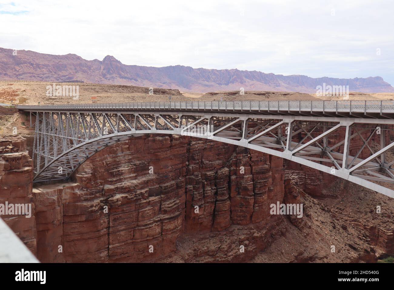 View of Historic Navajo Bridge above the Colorado River near the Grand ...