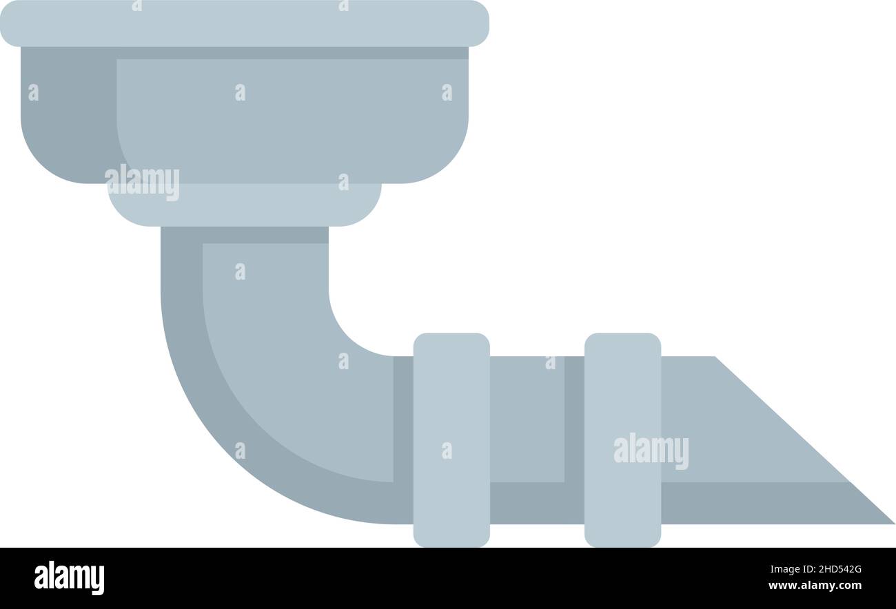 Drain gutter icon. Flat illustration of drain gutter vector icon ...