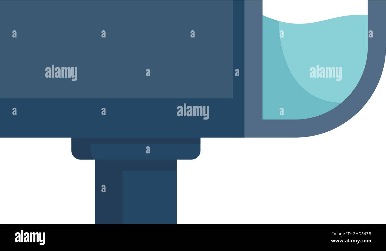 Trough gutter icon. Flat illustration of trough gutter vector icon ...