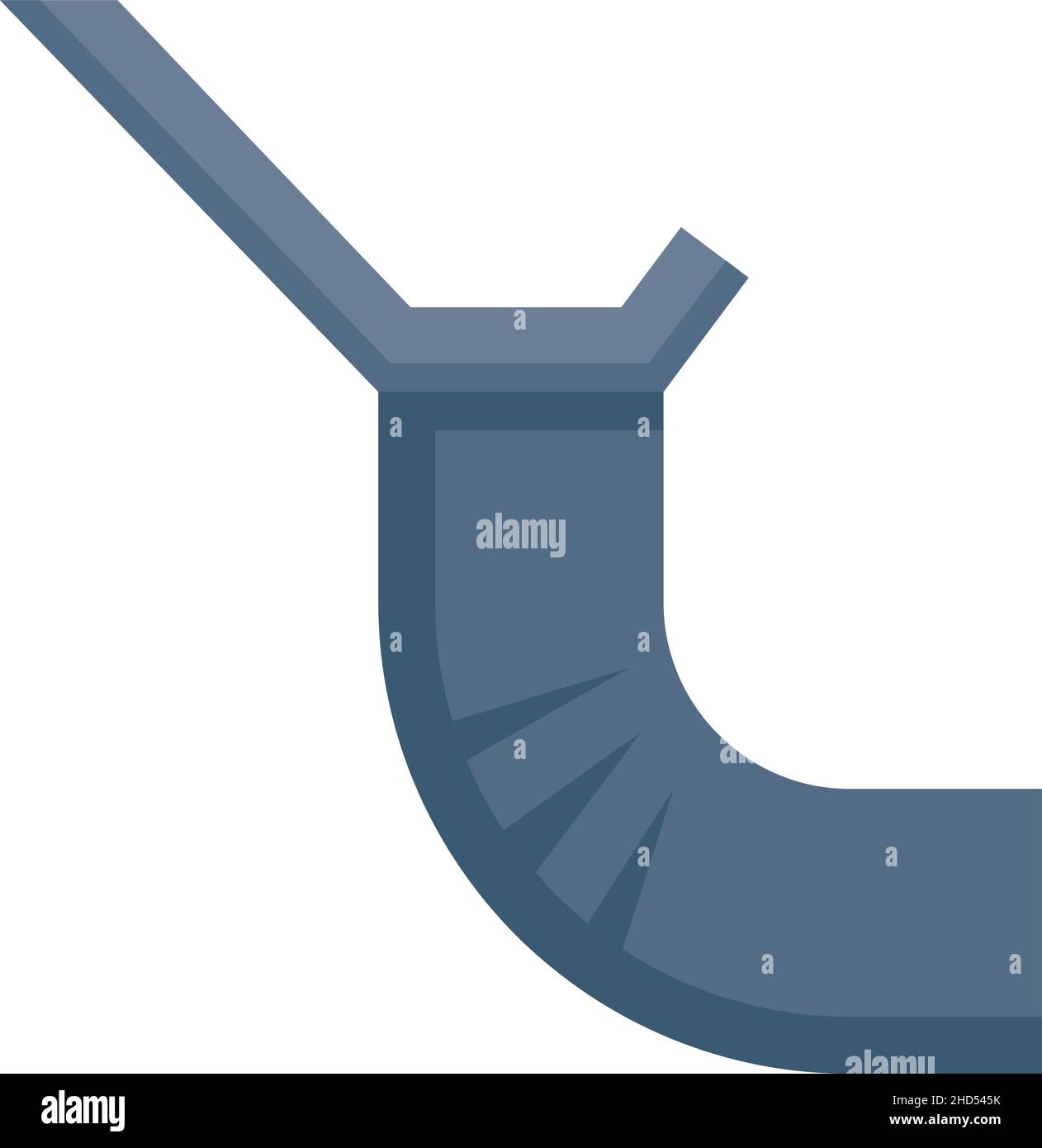 Roof gutter icon. Flat illustration of roof gutter vector icon isolated ...