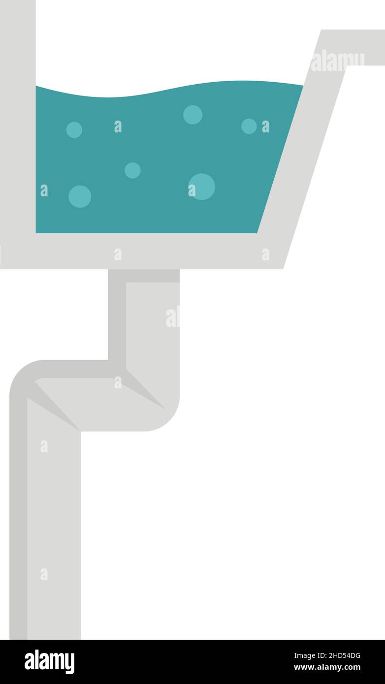 House gutter icon. Flat illustration of house gutter vector icon ...