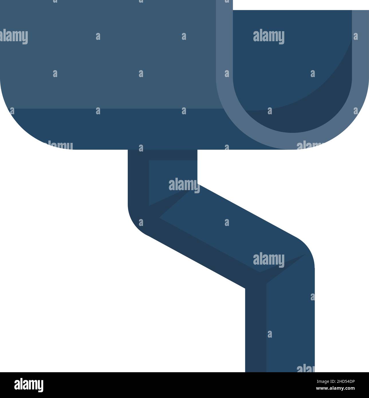 Construction gutter icon. Flat illustration of construction gutter ...