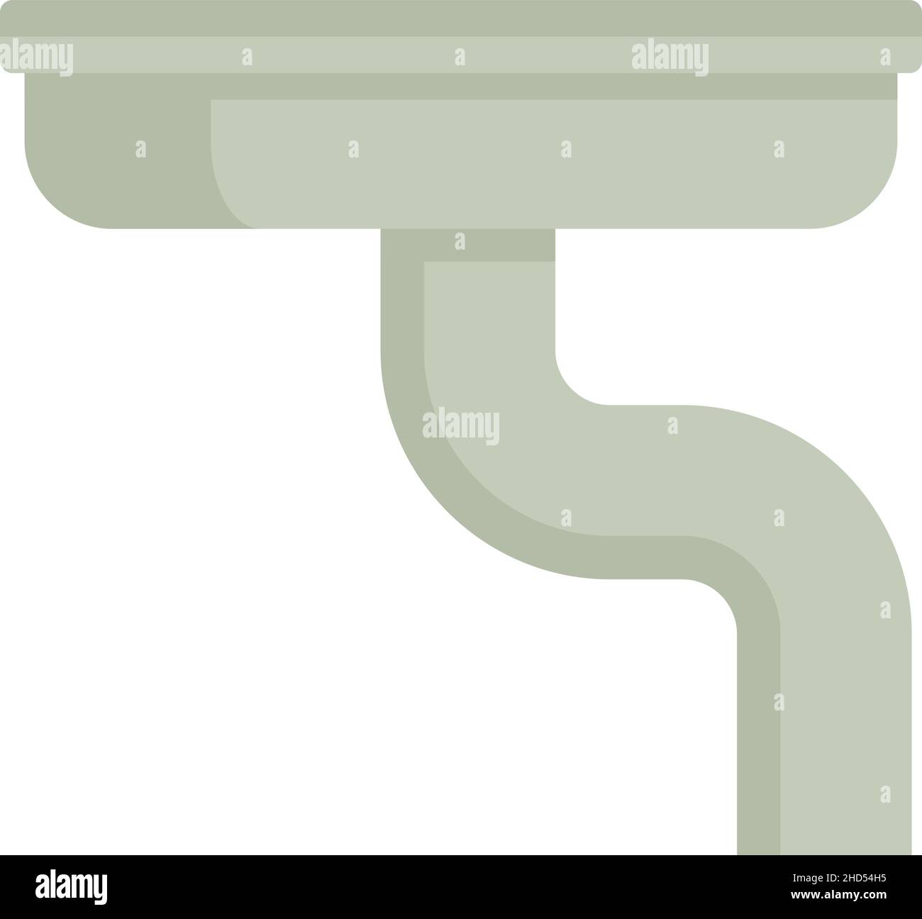 Plastic gutter icon. Flat illustration of plastic gutter vector icon ...