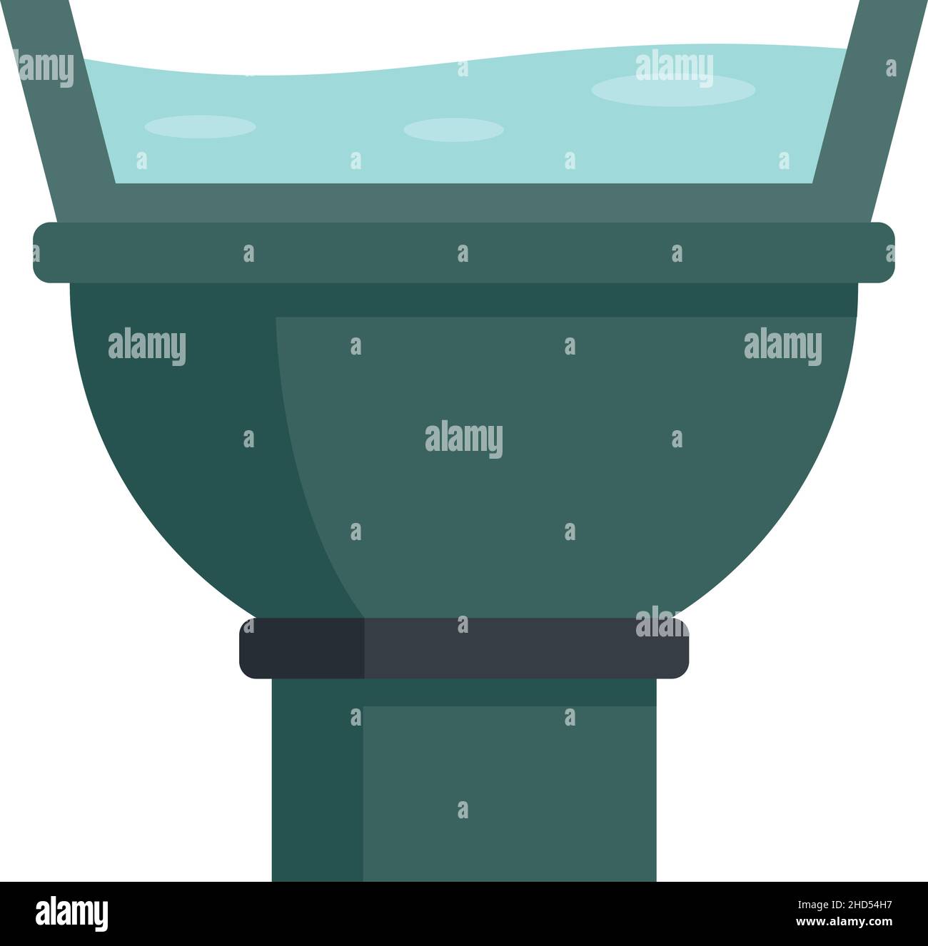 Steel gutter icon. Flat illustration of steel gutter vector icon ...