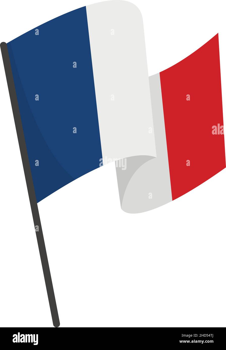French flag icon. Flat illustration of french flag vector icon isolated ...