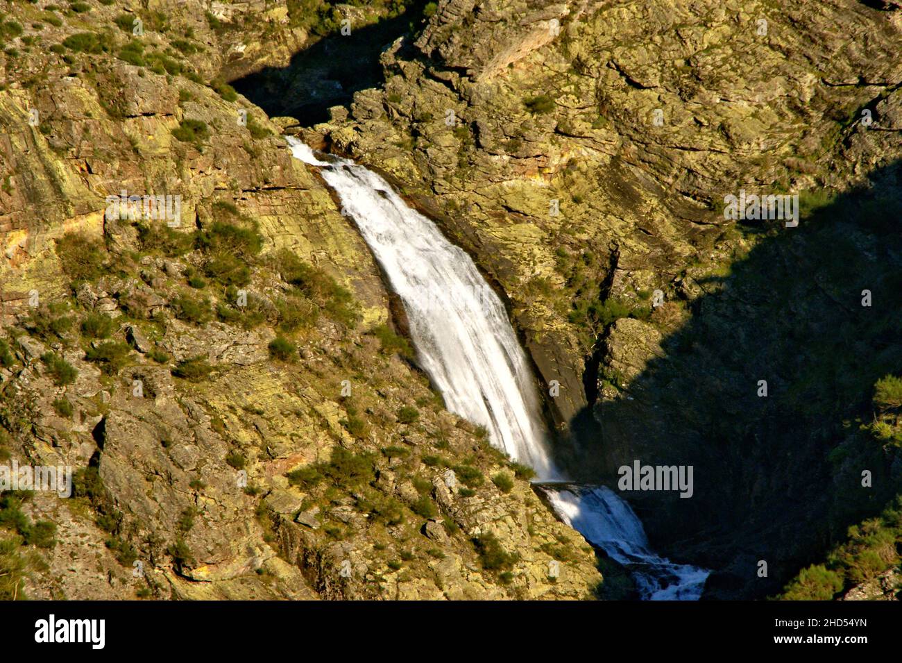 Ermelo waterfall in Natural Park of Alvao, north of Portugal Stock ...