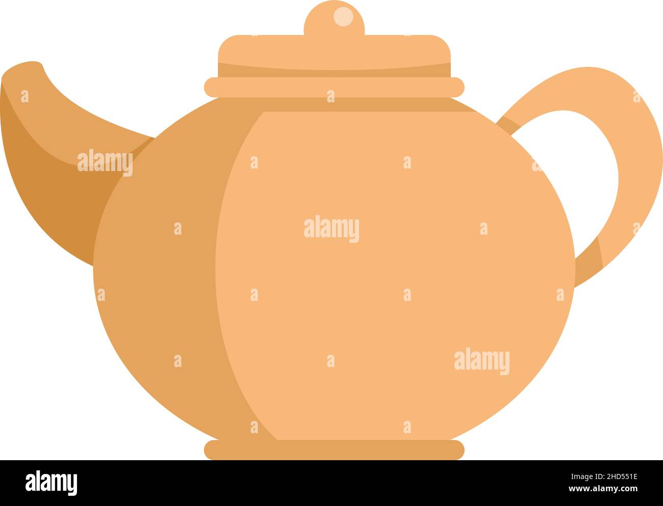 Ceramic tea pot icon. Flat illustration of ceramic tea pot vector icon ...