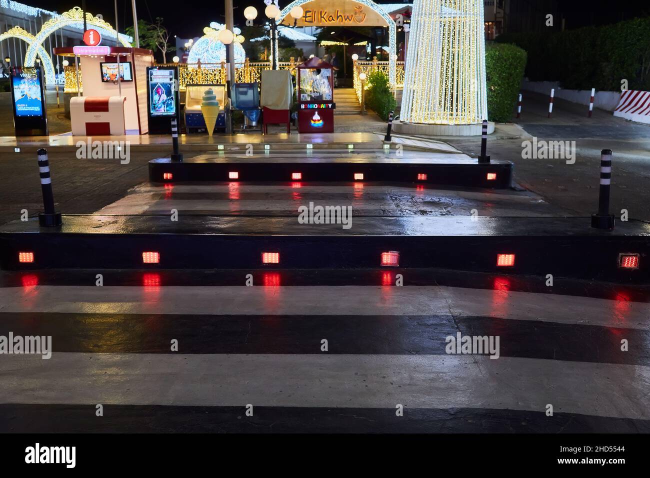 Sharm El Sheikh, Egypt - November 20, 2021: a pedestrian crossing road ...