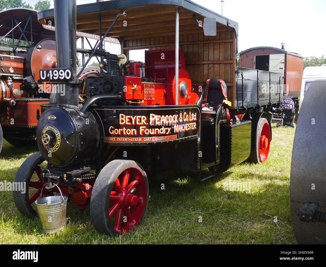 Example of a restored vintage traction engine at a summer event Stock ...