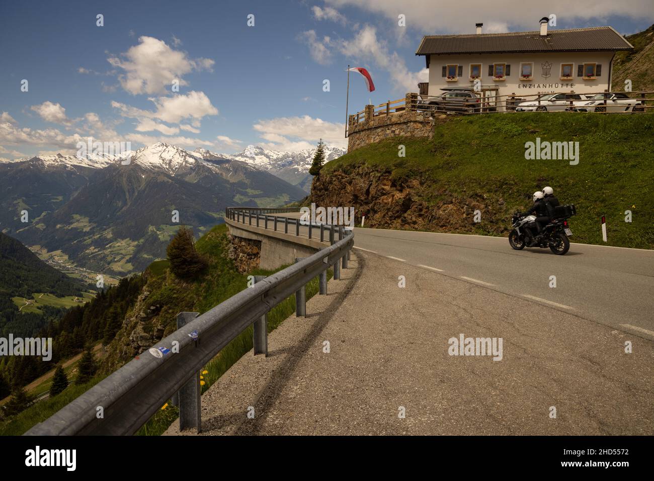 Italian Alps. Countryside view of the Funes valley St. Magdalena or ...