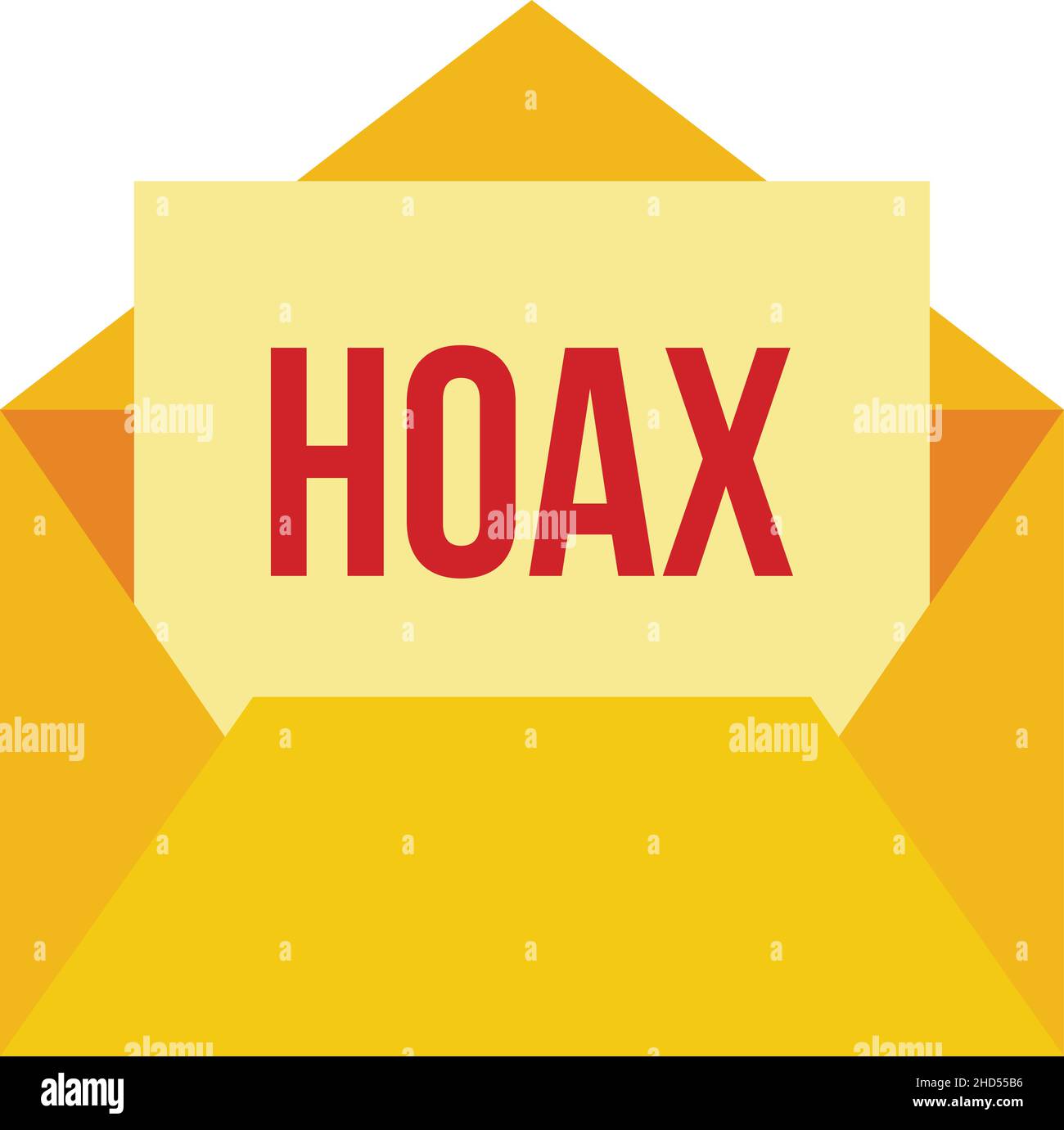 Hoax mail icon. Flat illustration of hoax mail vector icon isolated on ...