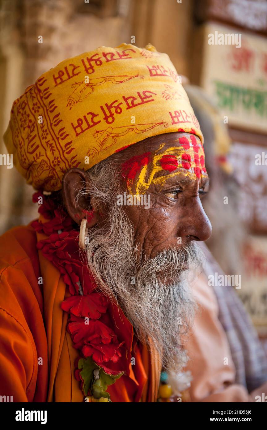 Holy Men at Jaisalmer Stock Photo - Alamy