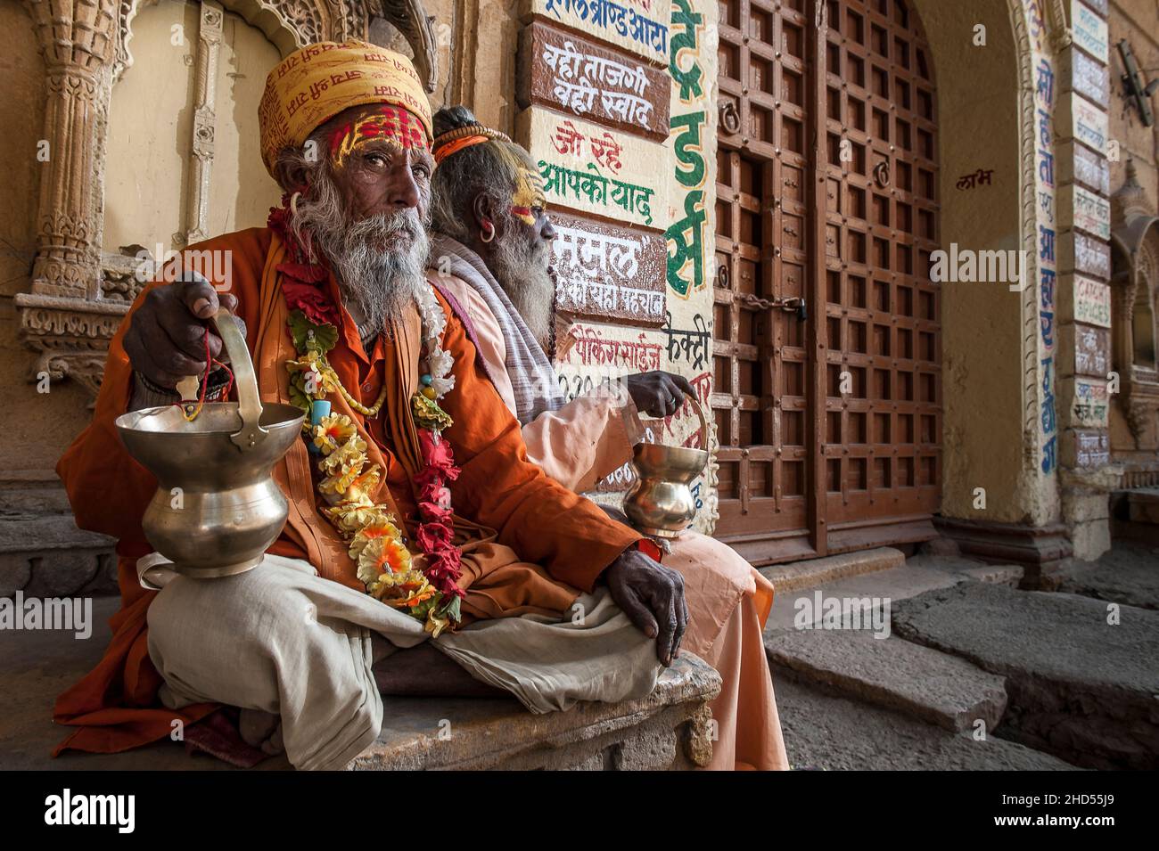 Holy Men at Jaisalmer Stock Photo - Alamy