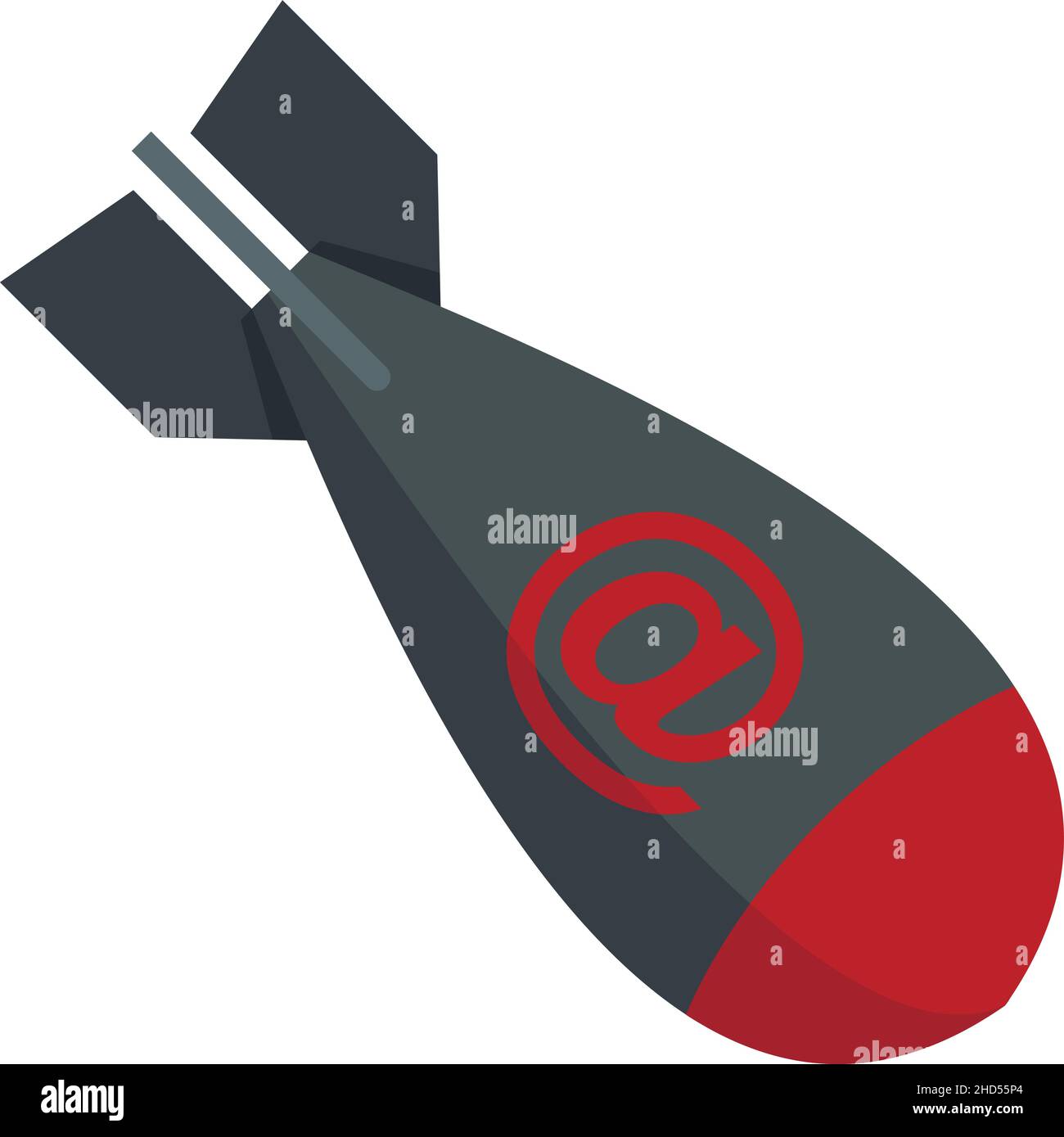 Fraud digital bomb icon. Flat illustration of fraud digital bomb vector ...