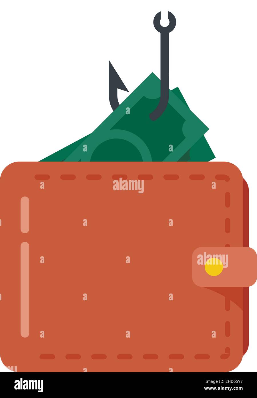 Digital wallet fraud icon. Flat illustration of digital wallet fraud ...