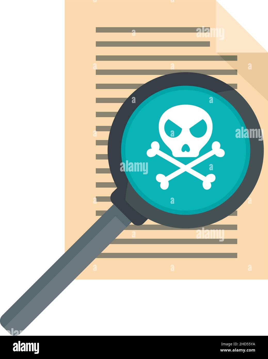 Fraud personal paper icon. Flat illustration of fraud personal paper ...