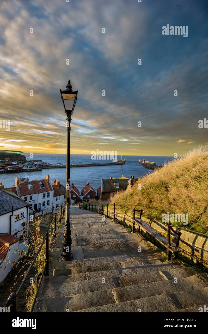 The 199 Steps at Whitby Stock Photo - Alamy
