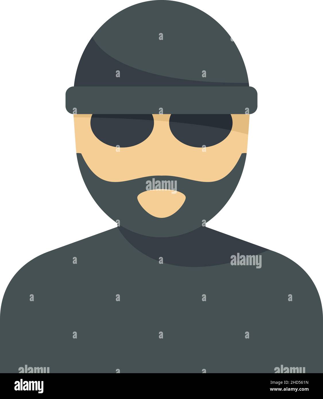 Old hacker icon. Flat illustration of old hacker vector icon isolated ...