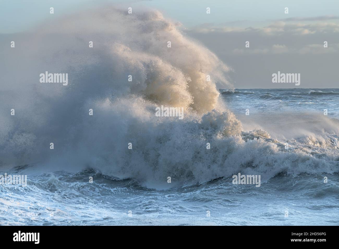 Rough Waves during a storm in the English Channel Stock Photo - Alamy