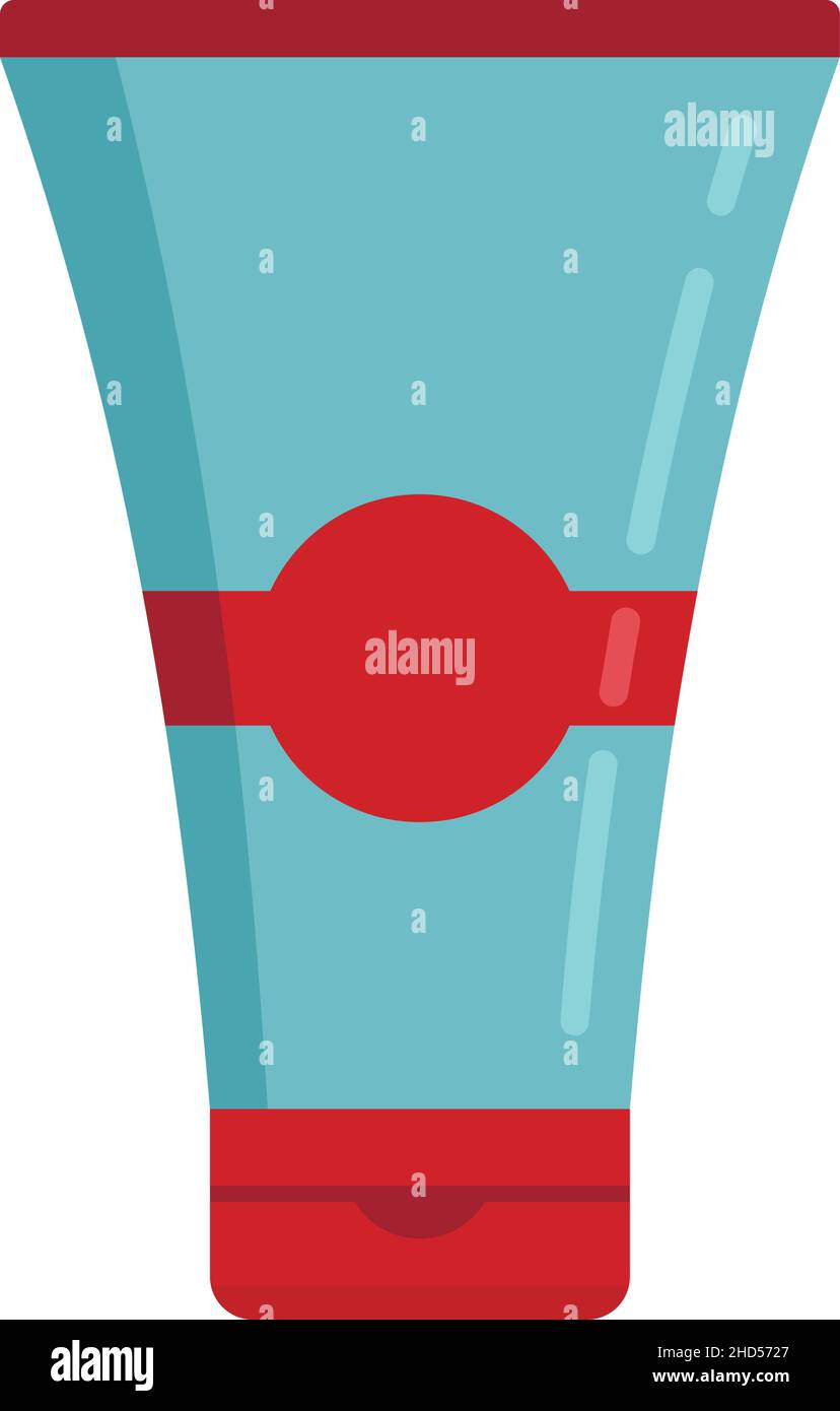 Chicken pox cream tube icon. Flat illustration of chicken pox cream ...