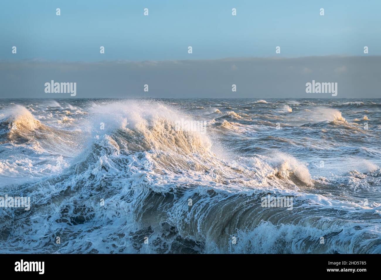 Rough Waves during a storm in the English Channel Stock Photo - Alamy