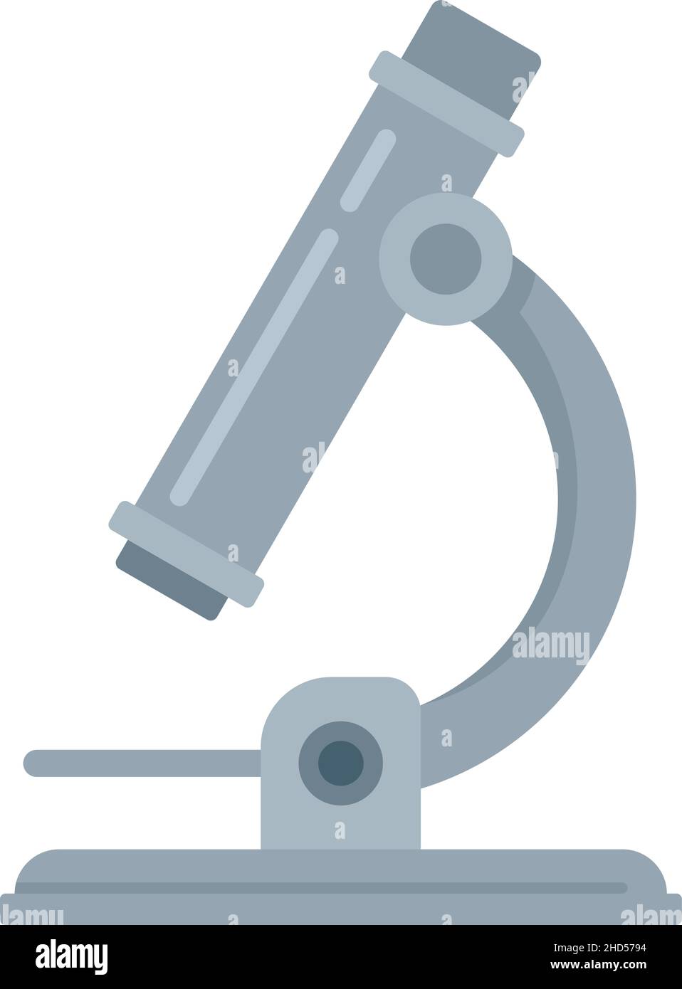 Medical microscope icon. Flat illustration of medical microscope vector ...