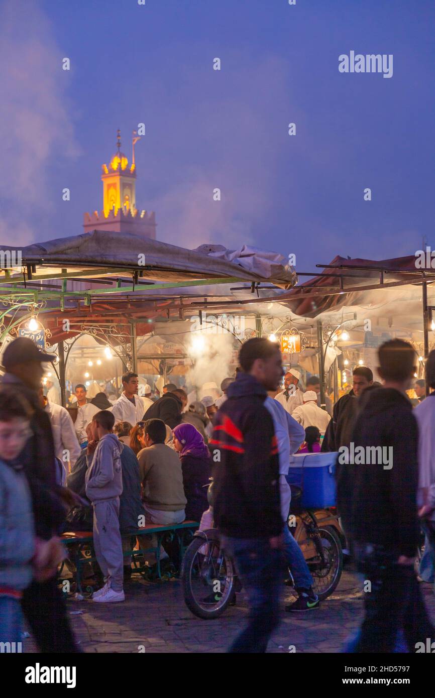 The Night Market, Jemaa El Fna Square, Marrakech, Morocco, North Africa ...