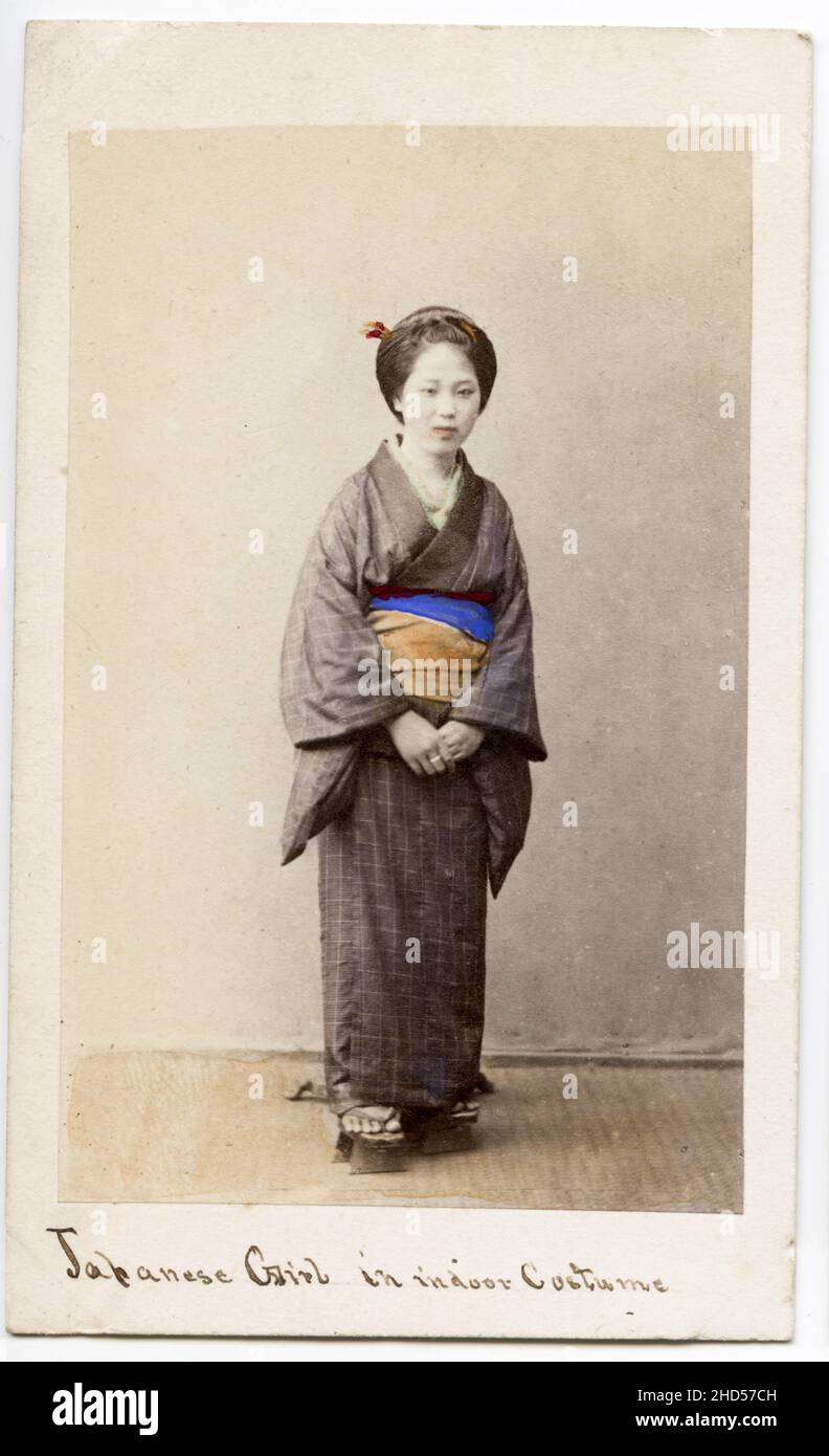19th century vintage photograph - 1860's Japan carte de visite ...
