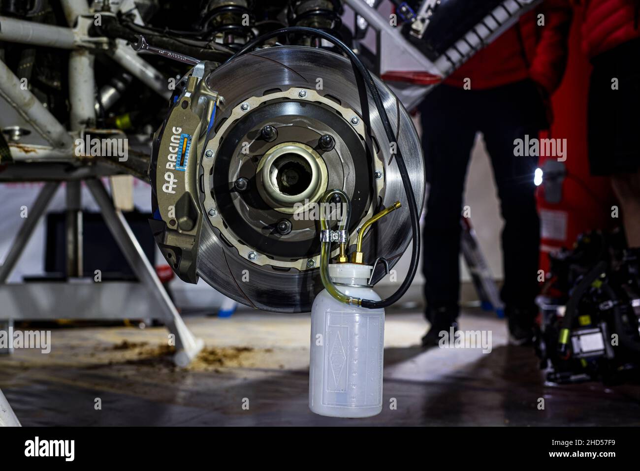Brakes during the Stage 2 of the Dakar Rally 2022 between Hail and Al ...